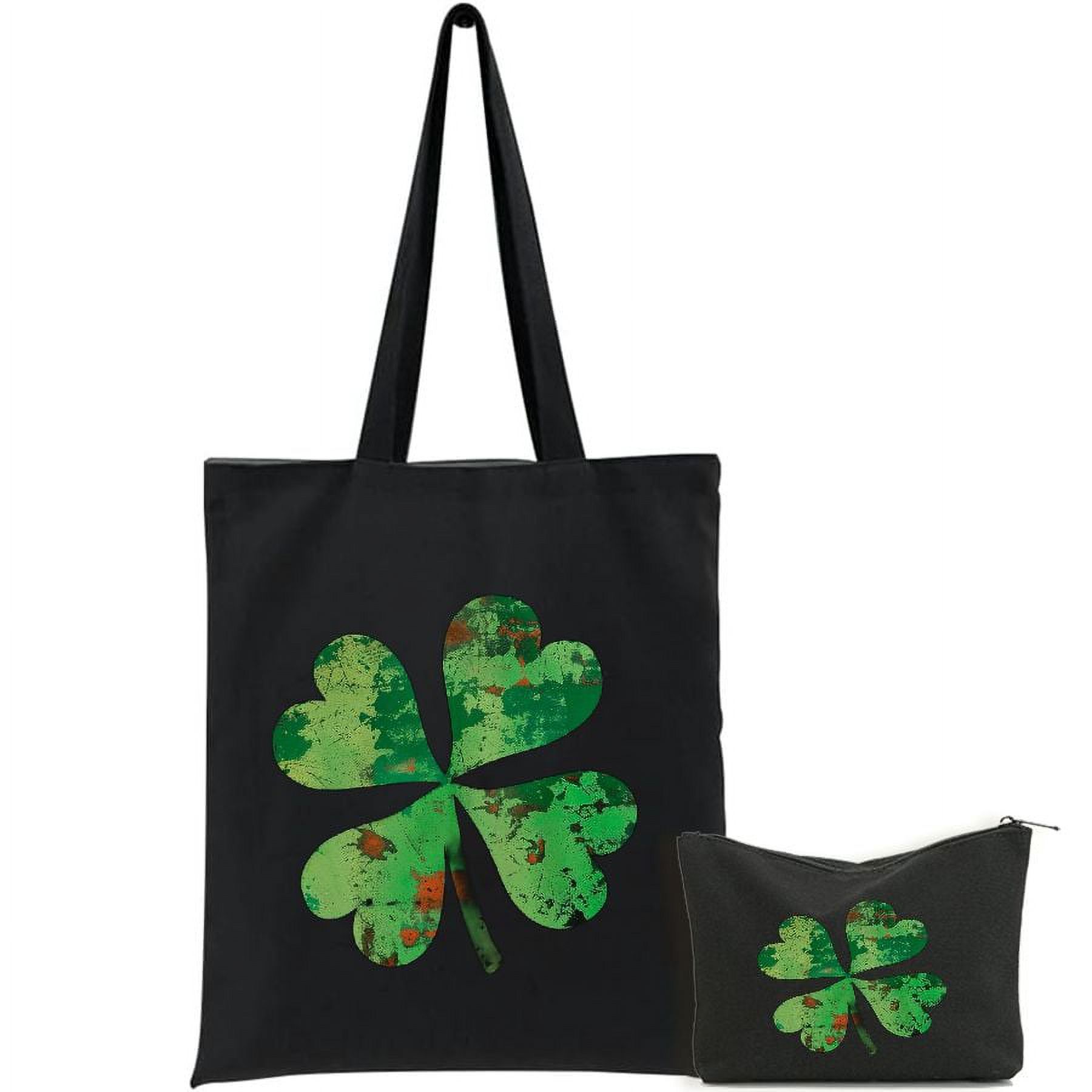 GOSMITH Four Leaf Clover 2 Pcs Canvas Tote Bags Cute Aesthetic Tote ...