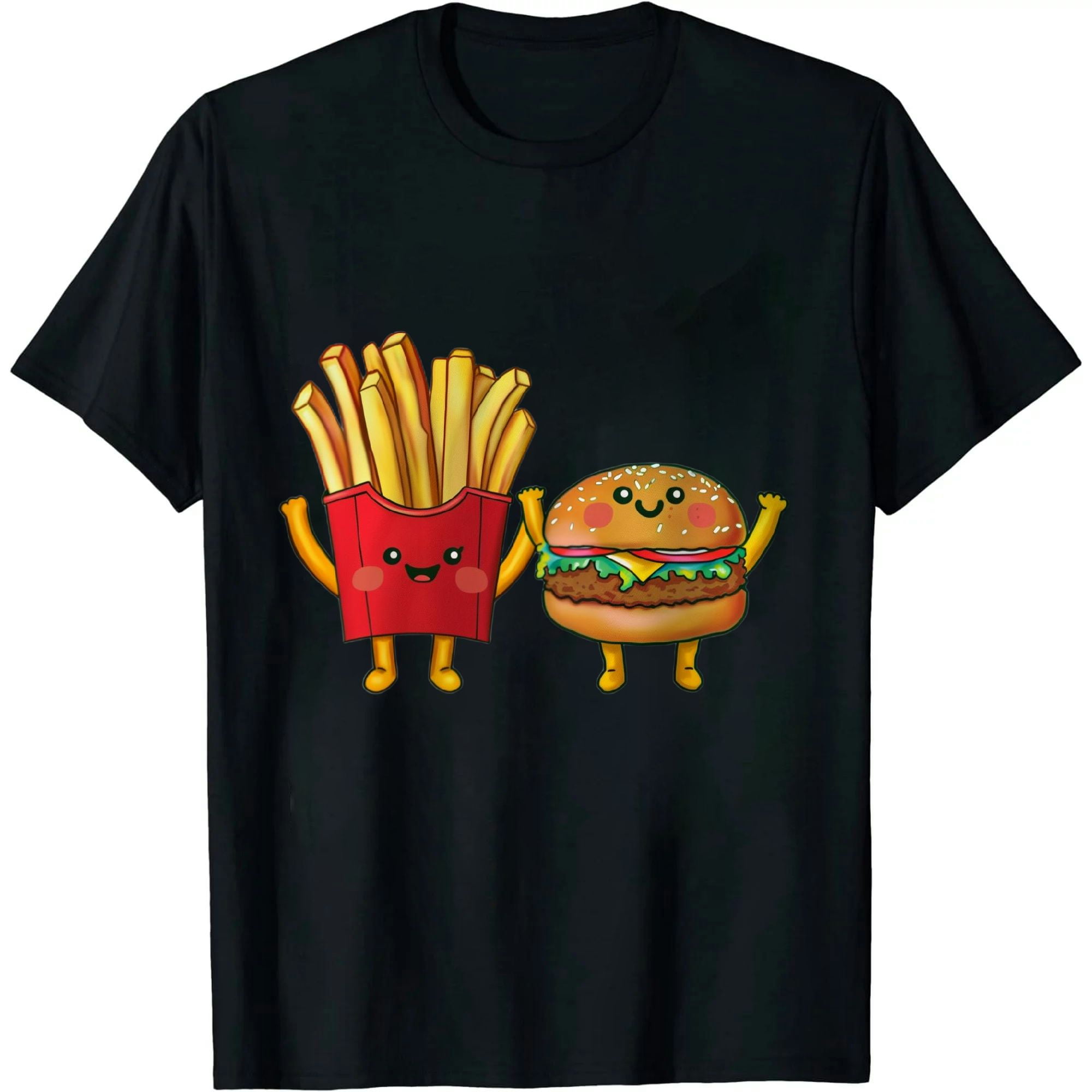 GOSMITH French Fries Hamburger Cheeseburger Friends Fast Food Fries T ...