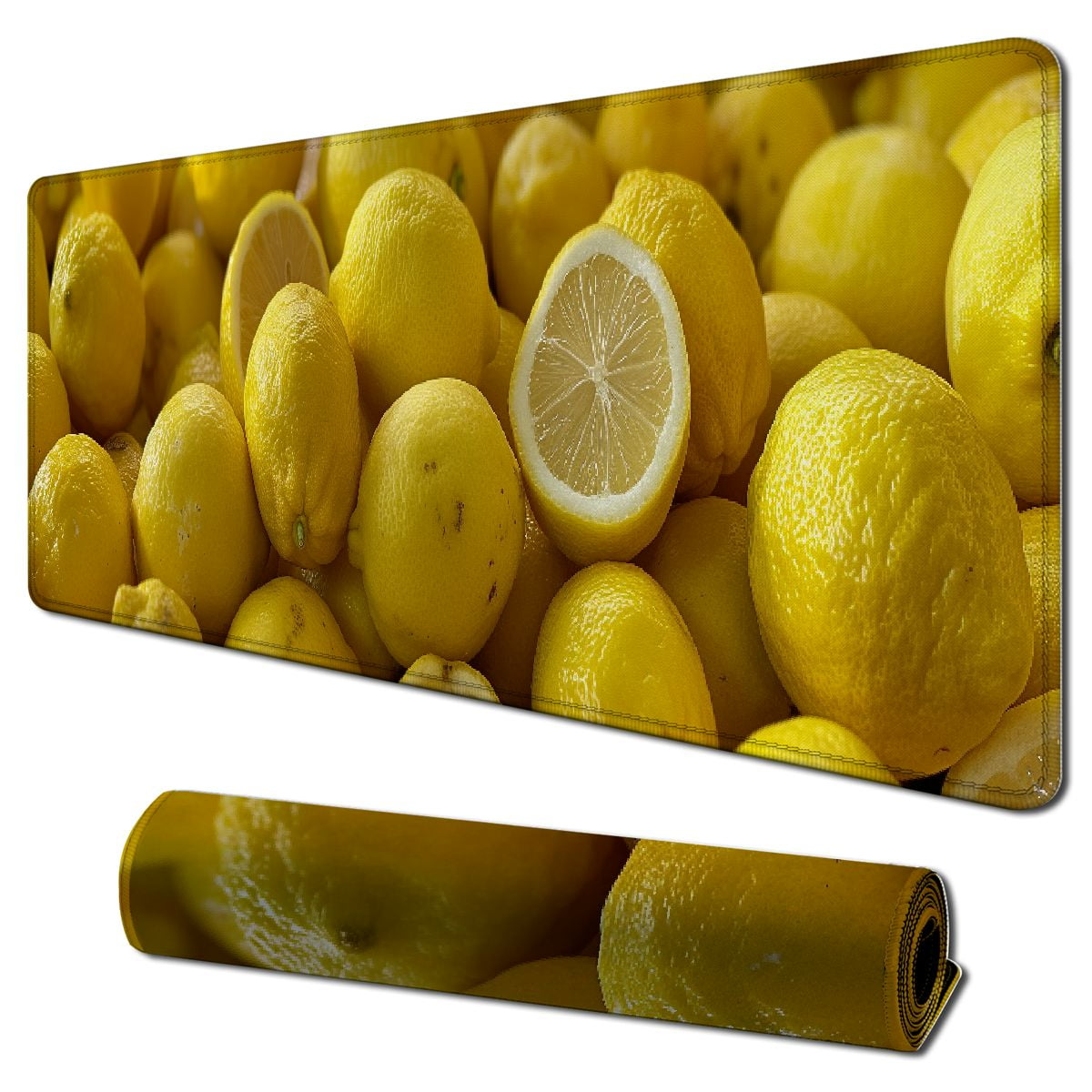 Leisuo Fresh Lemon Food Minimalist Desk Mat Mouse Pad 31.5 x 11.8 Inch ...