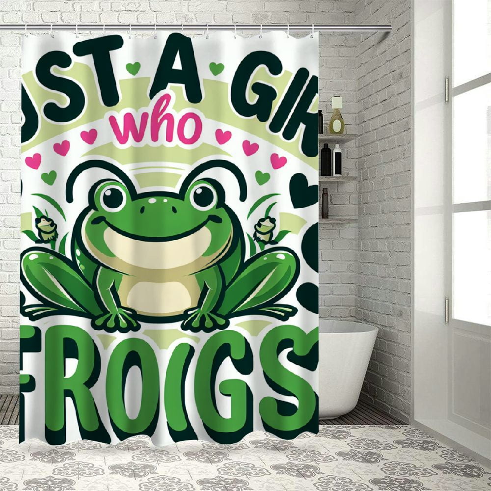 GOSMITH Frog Shower Curtain, Multiple Sizes, Frog Gifts for Girls and ...