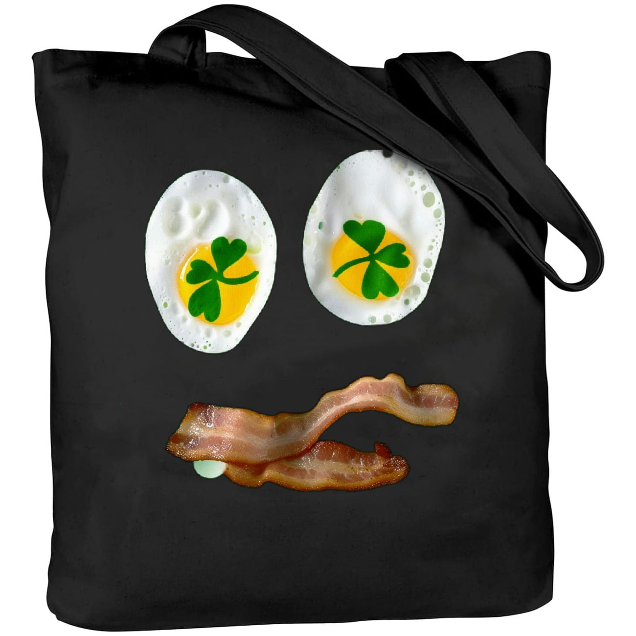 GOSMITH Funny Green Eggs Ham Smile Face Brunch Breakfast Initial Tote ...