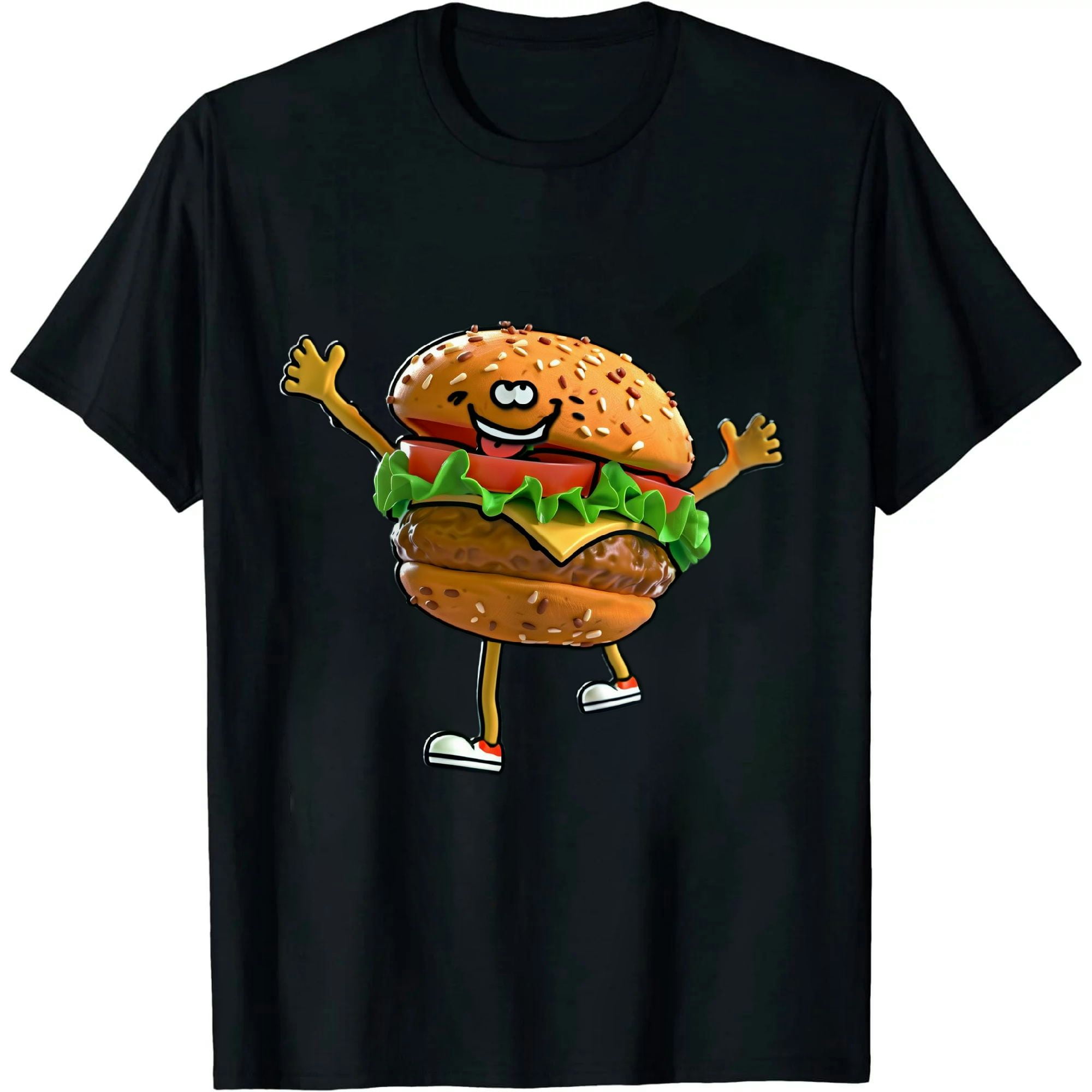 GOSMITH Funny Hamburger Art Women Cheeseburger Lover T-Shirt - Walmart.com