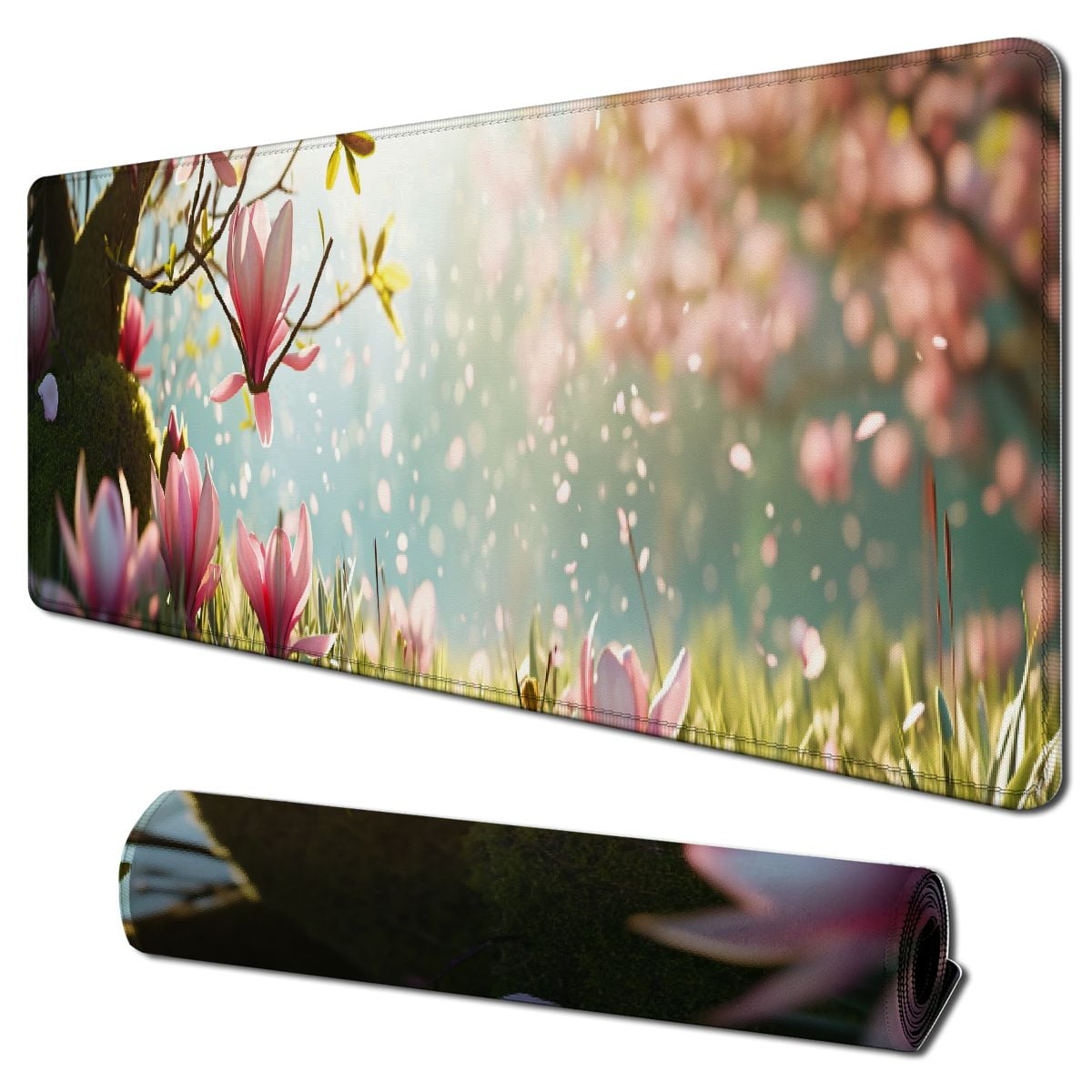 Leisuo Gaming Mouse Pad Flowers in Spring, Extended Size 31.5 x 11.8 ...