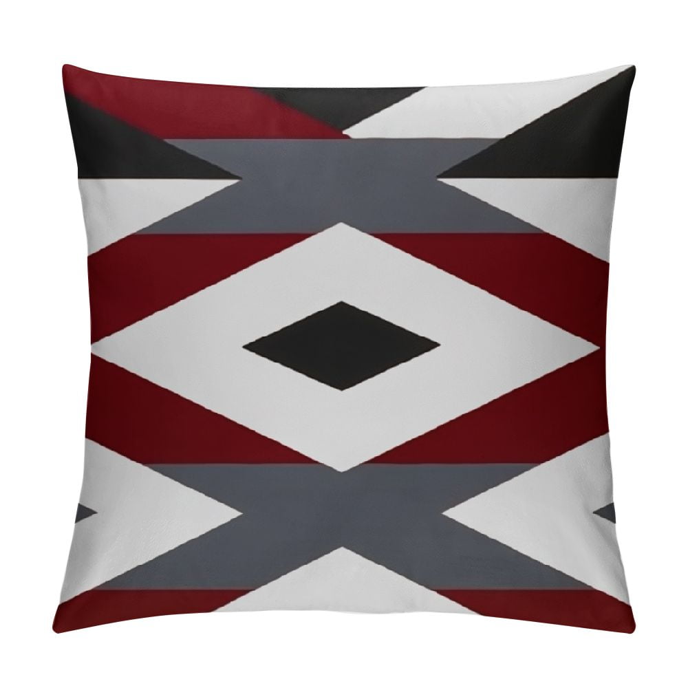 GOSMITH Geometric Abstract Triangle Strip Throw Pillow Covers Double ...