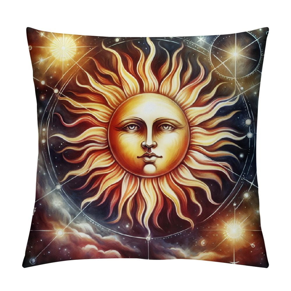 GOSMITH Golden Sun and Moon Body Pillow Cover Stars Long Pillow Case ...