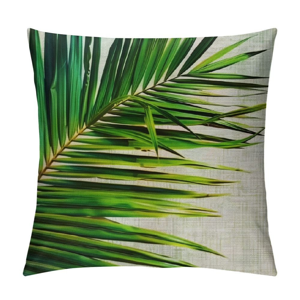 GOSMITH Green Leaf Plants Throw Pillow Covers Summer Tropical Style ...