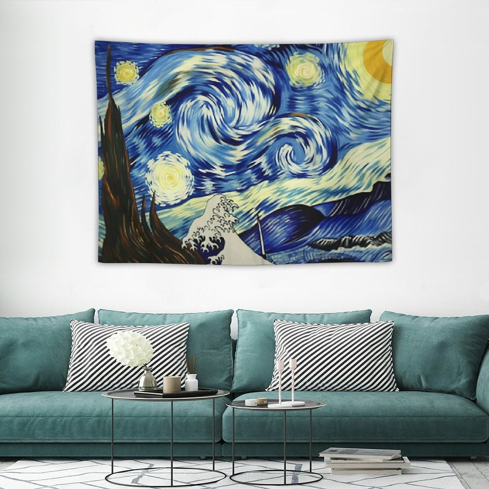 GOSMITH Heavy Duty Famous Van Gogh Starry Night and Japanese The Great ...