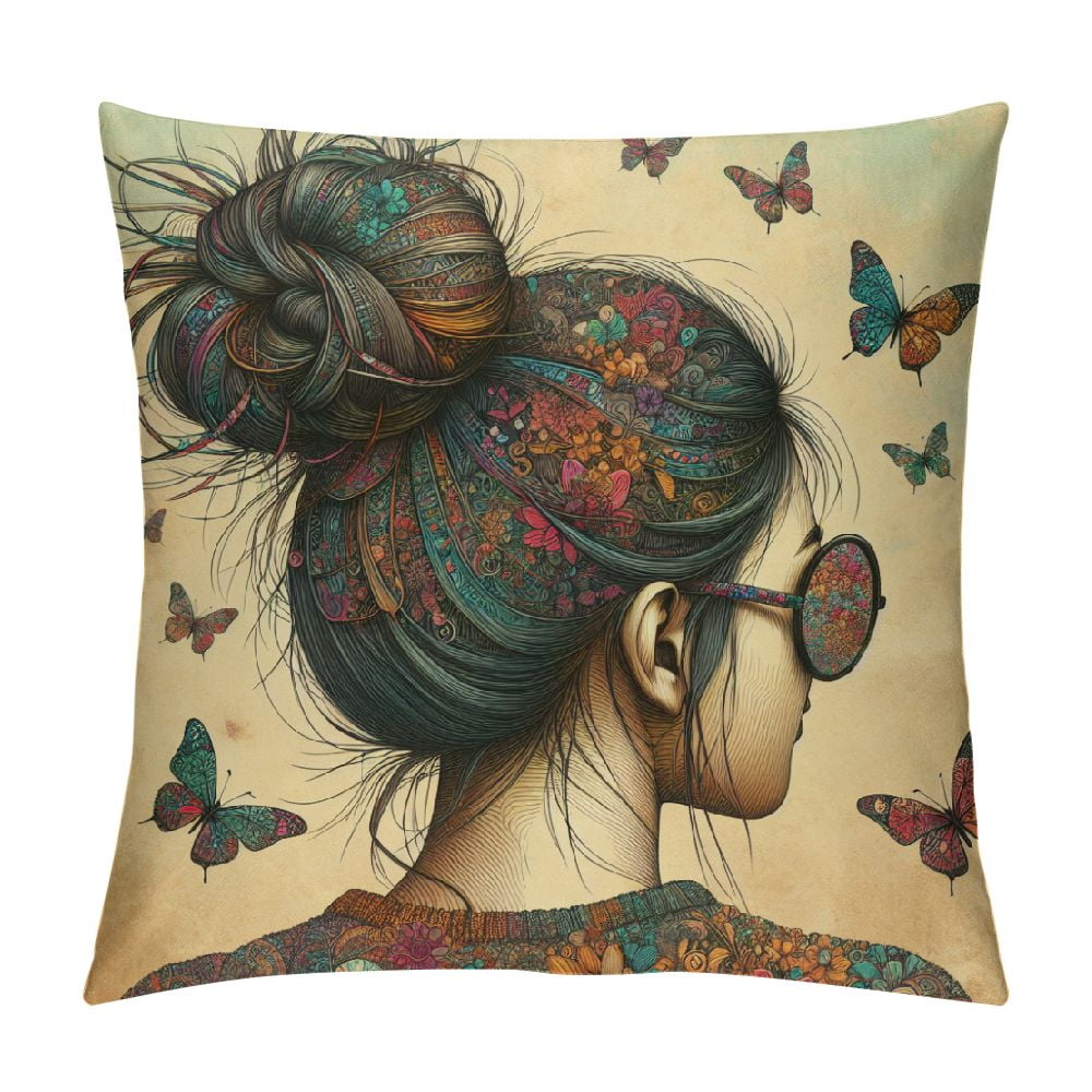 GOSMITH Hello Spring Pillow Covers - Farmhouse Throw Pillow Covers ...