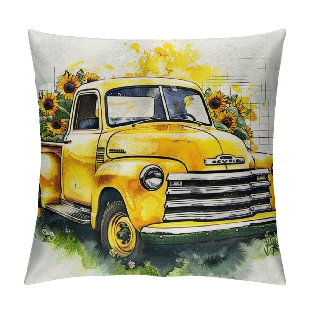 GOSMITH Hello Spring Pillow Covers, Farmhouse Throw Pillow Covers ...