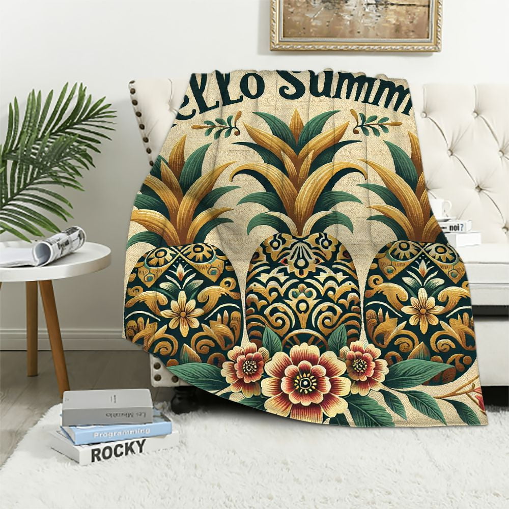 GOSMITH Hello Summer Pineapple Decorative, Rectangle Pineapple ...