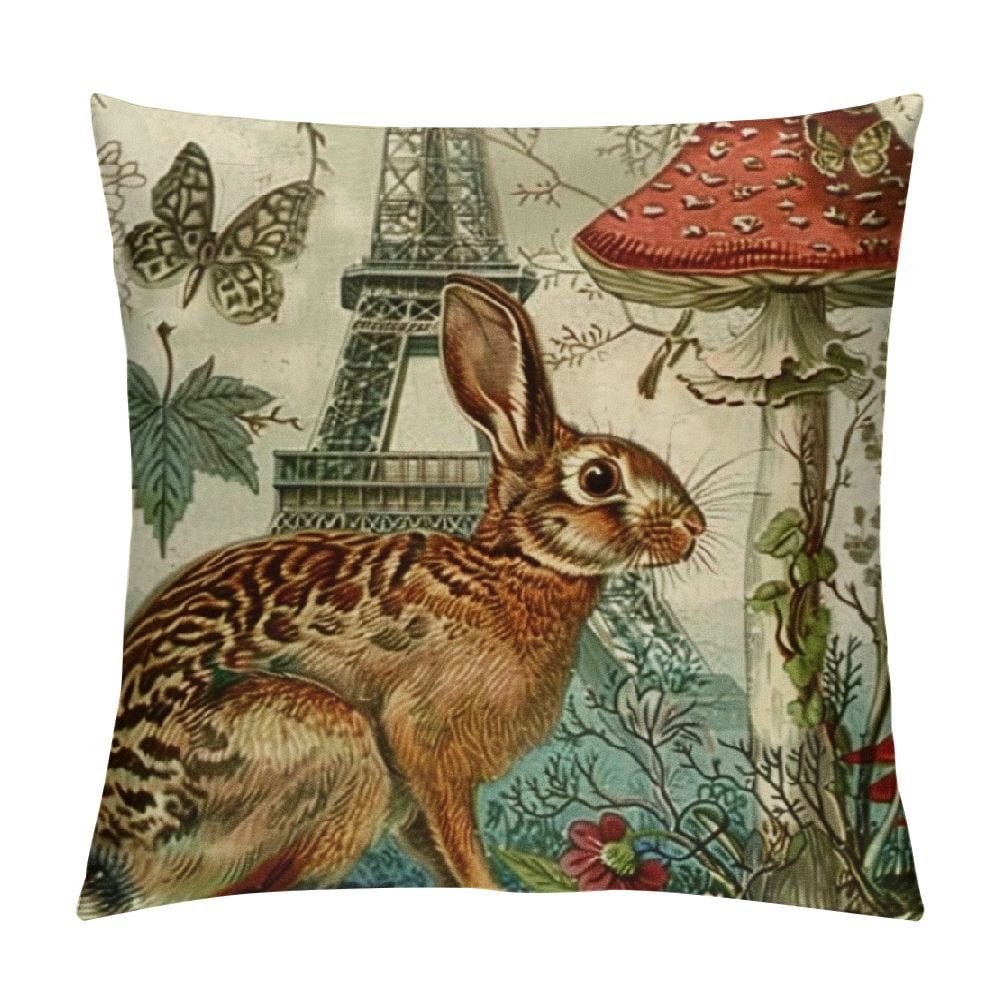 GOSMITH Hopyeer Rustic Vintage Animals Throw Pillow Covers Decorative ...