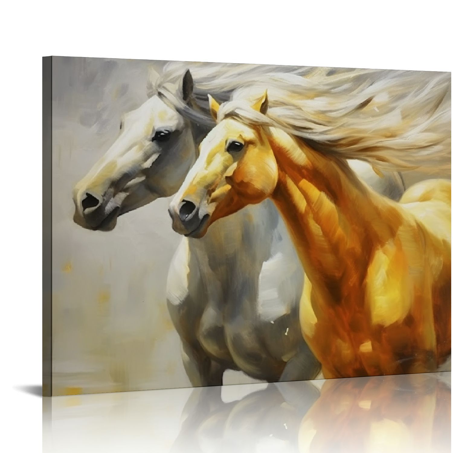 GOSMITH Horse Canvas Wall Art Animal Painting Prints on Canvas Framed ...