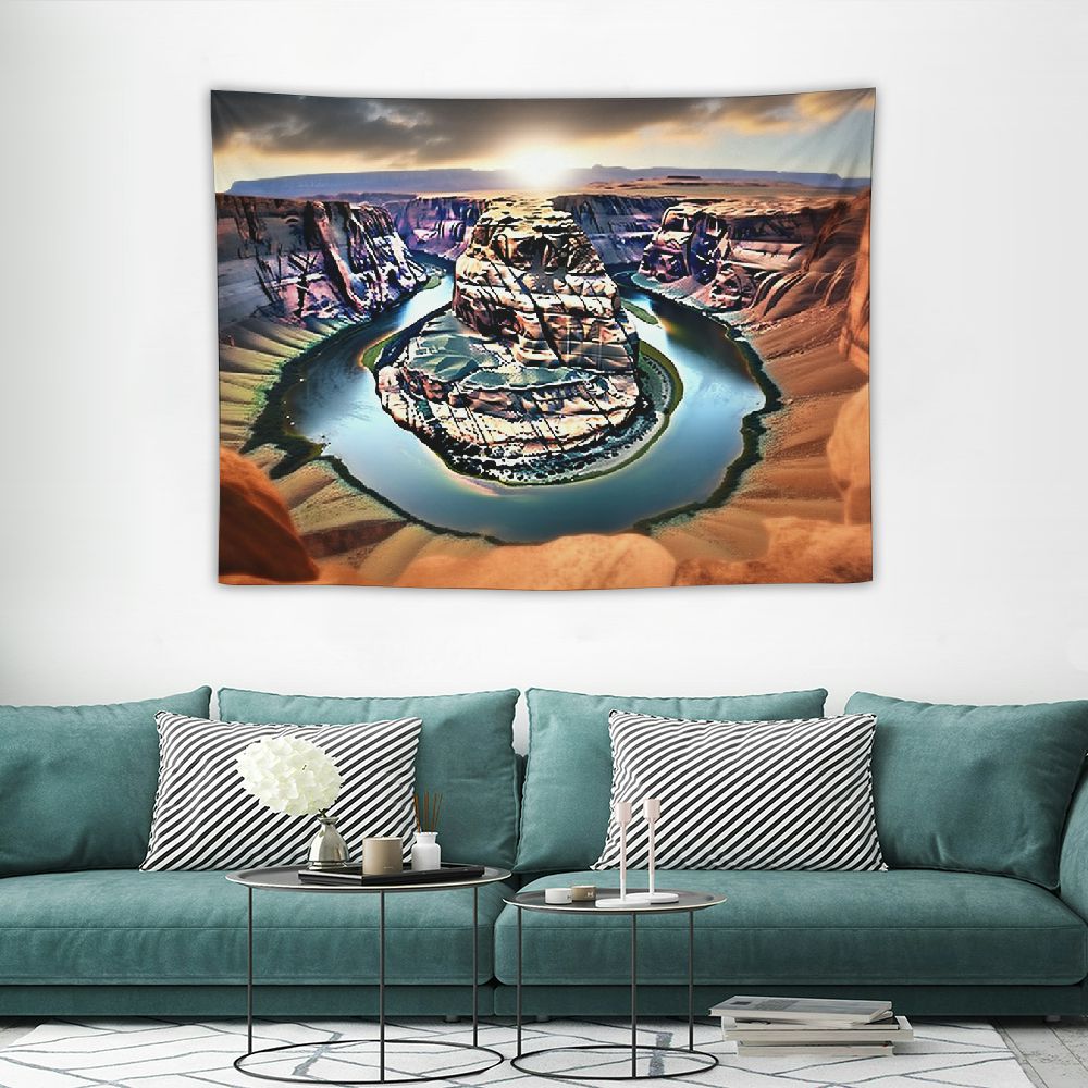 GOSMITH Horseshoe Bend Tapestry Colorado River Tapestry for Bedroom ...