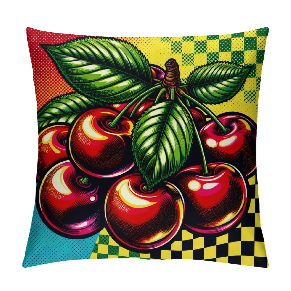 GOSMITH Hot Pink Cherry Disco Ball Pillow Covers, Preppy Room Decor for ...