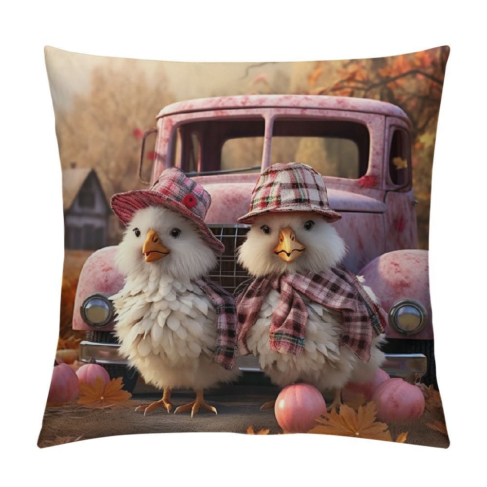 GOSMITH I Just Freaking Love Chickens Okay Throw Pillow Covers Decorate ...