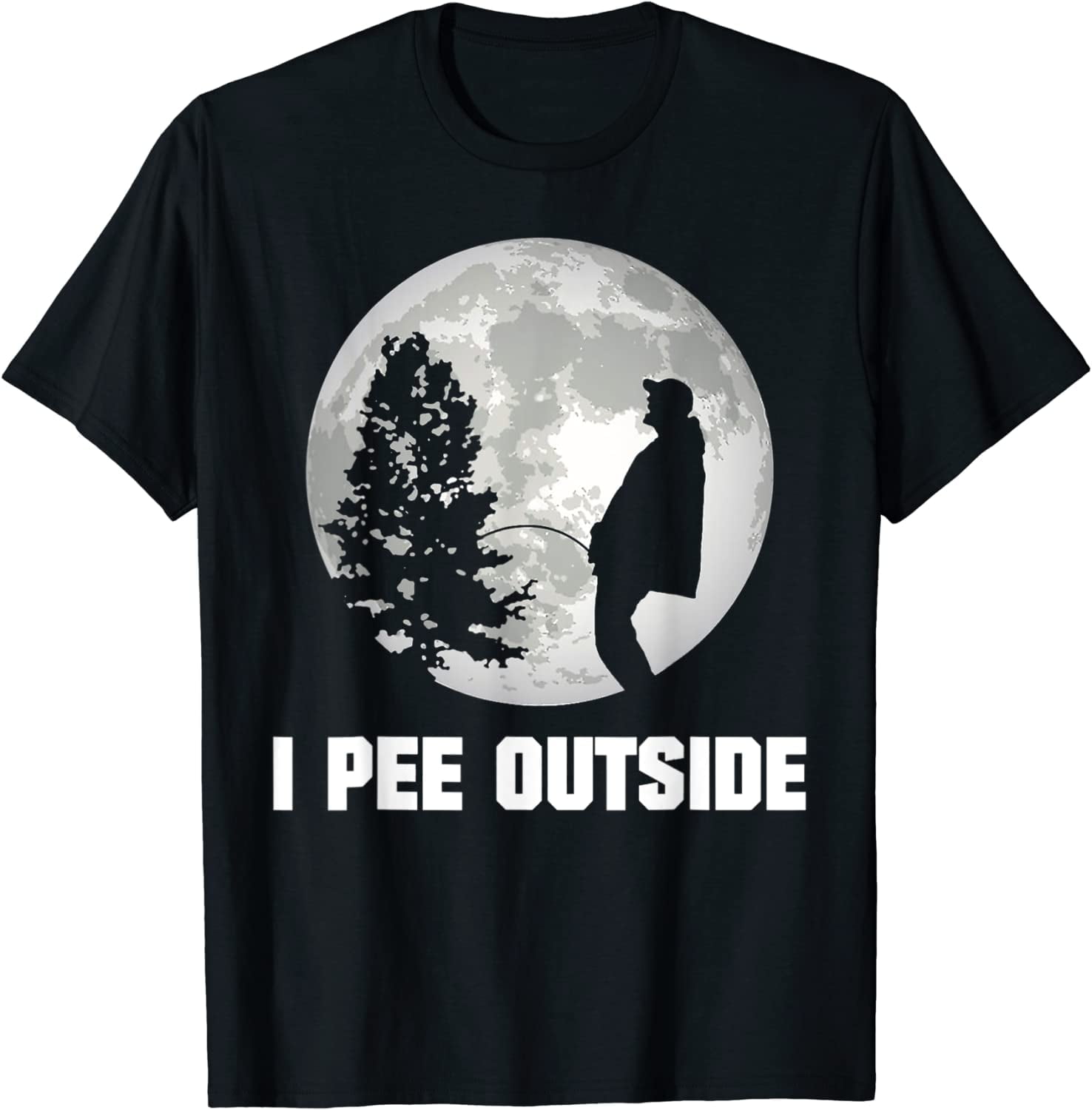 GOSMITH I Pee Outside I Love Peeing Outside Funny Camping T-Shirt black ...