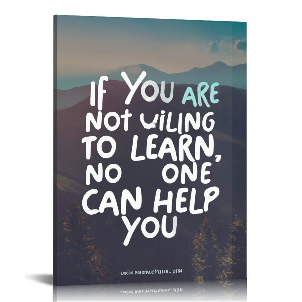GOSMITH If You Are Not Willing to Learn Framed Canvas Wall Art Decor ...