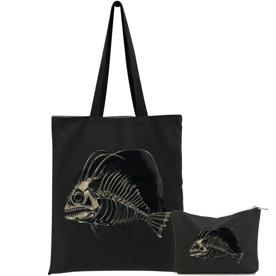 GOSMITH Initial Canvas Tote Bag for Women 2 Pcs Cute Aesthetic Tote ...