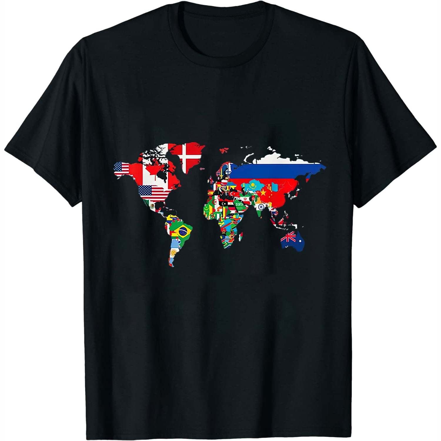 GOSMITH International World Flags T-shirt Flags World Map for Kids T ...