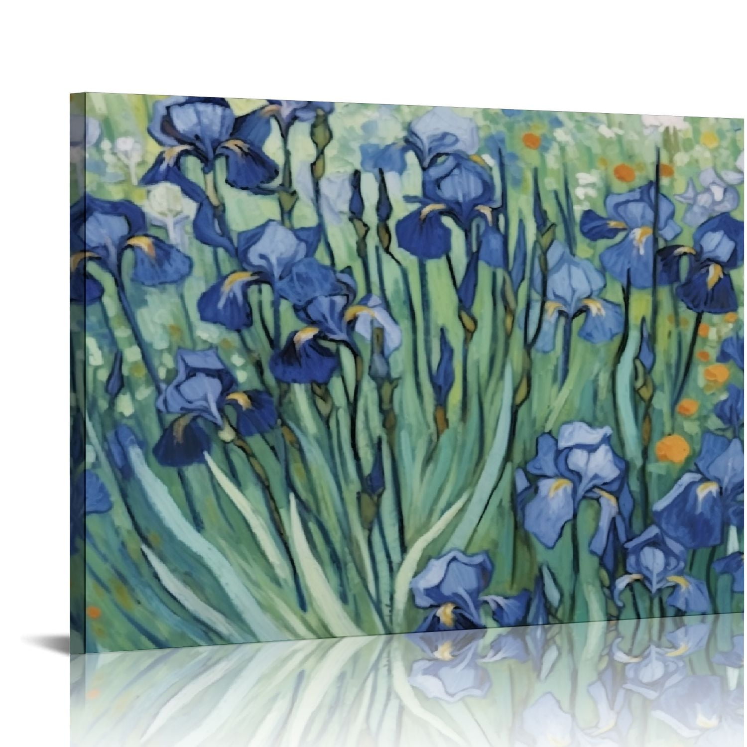 GOSMITH Irises in the Garden Art Reproduction Famous Picture Painting ...
