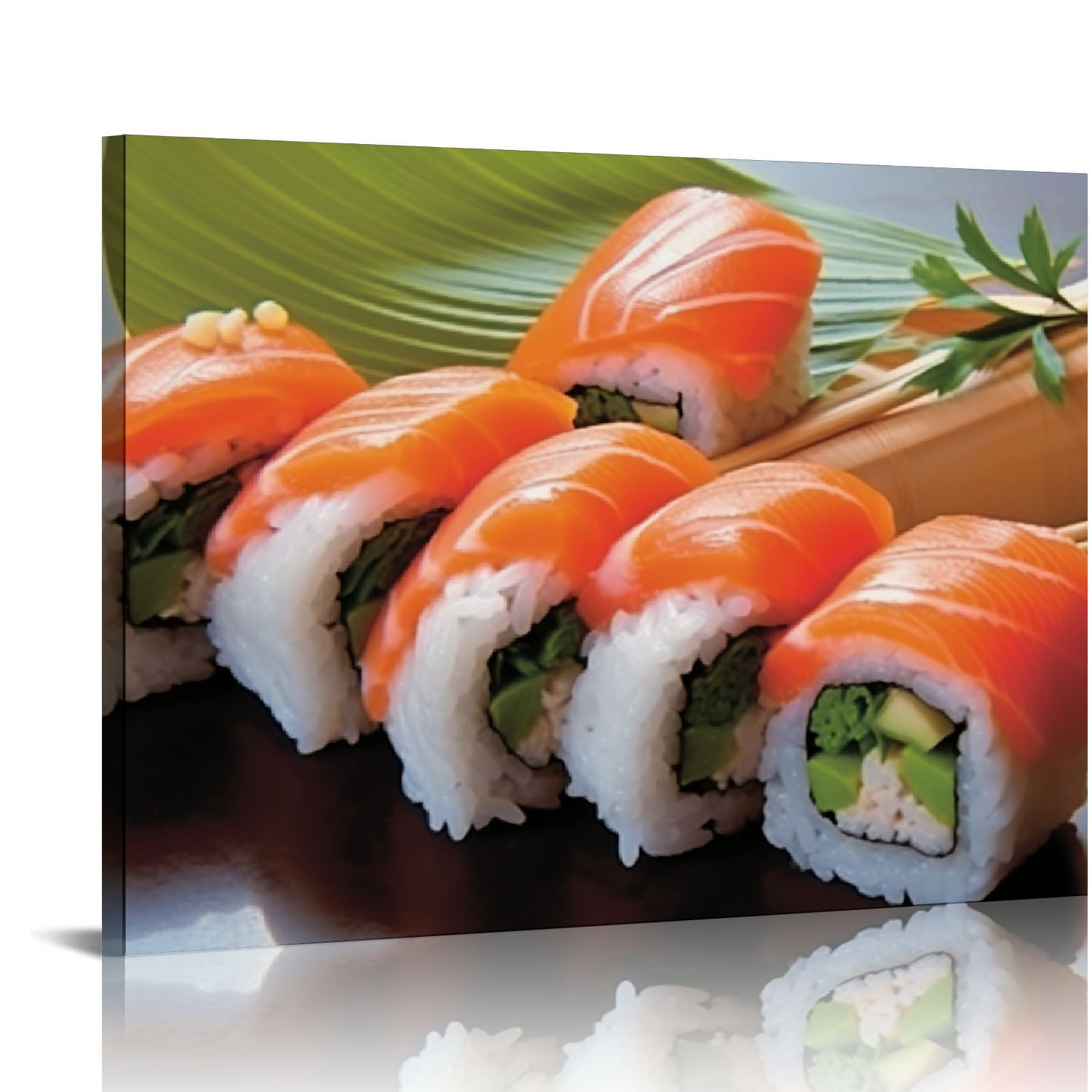 GOSMITH Japanese Sushi Traditional Japanese Food roll Made of Salmon ...