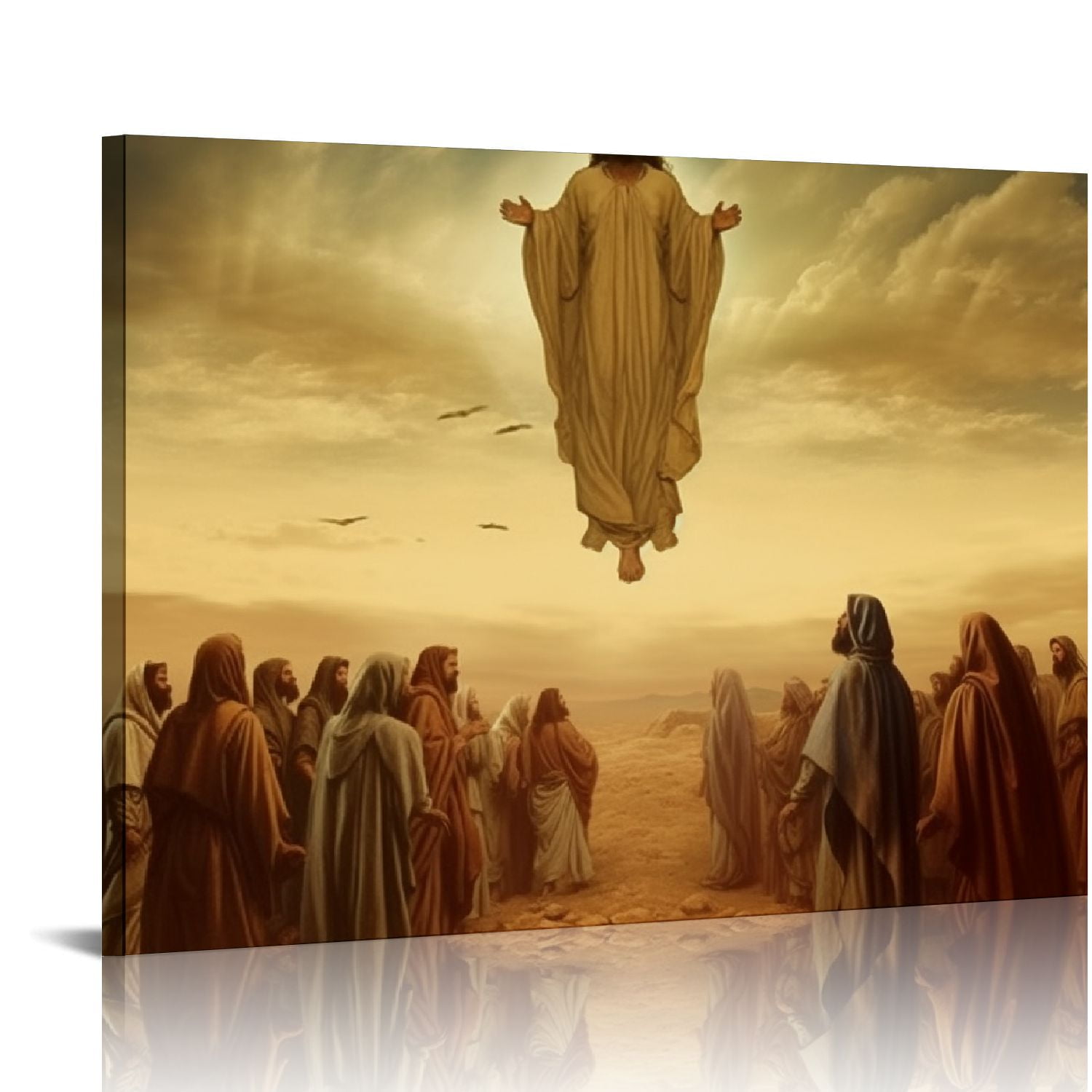 GOSMITH Jesus Ascending into Heaven Canvas Wall Art Print, Christianity ...