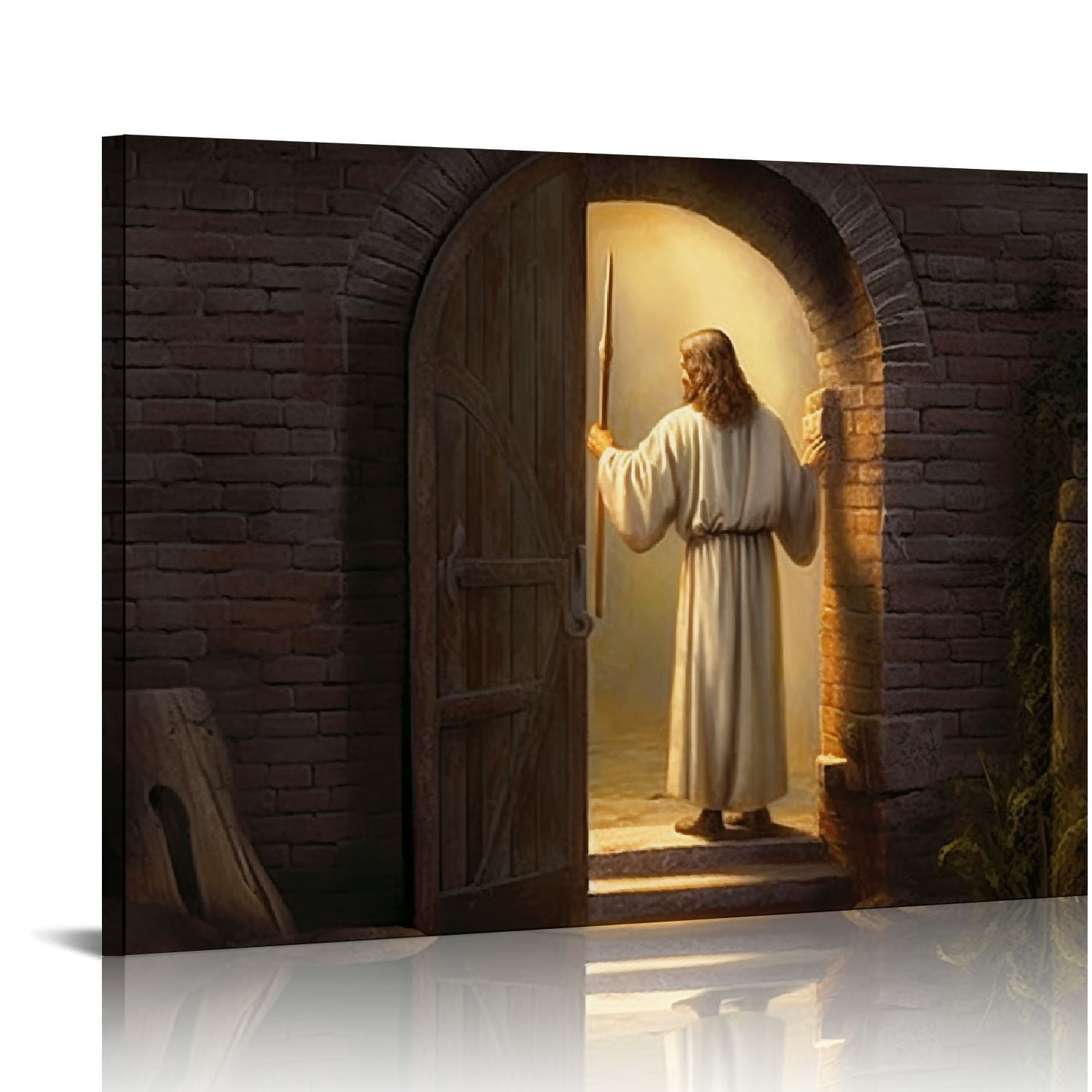 GOSMITH Jesus Wall Art Jesus Christ Knock Door Pictures Wall Decor ...