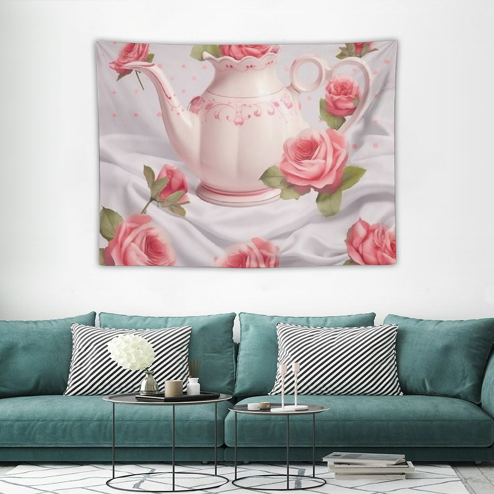 GOSMITH JretailAx Floral Pattern Tapestry Pink Flower Wall Tapestry ...
