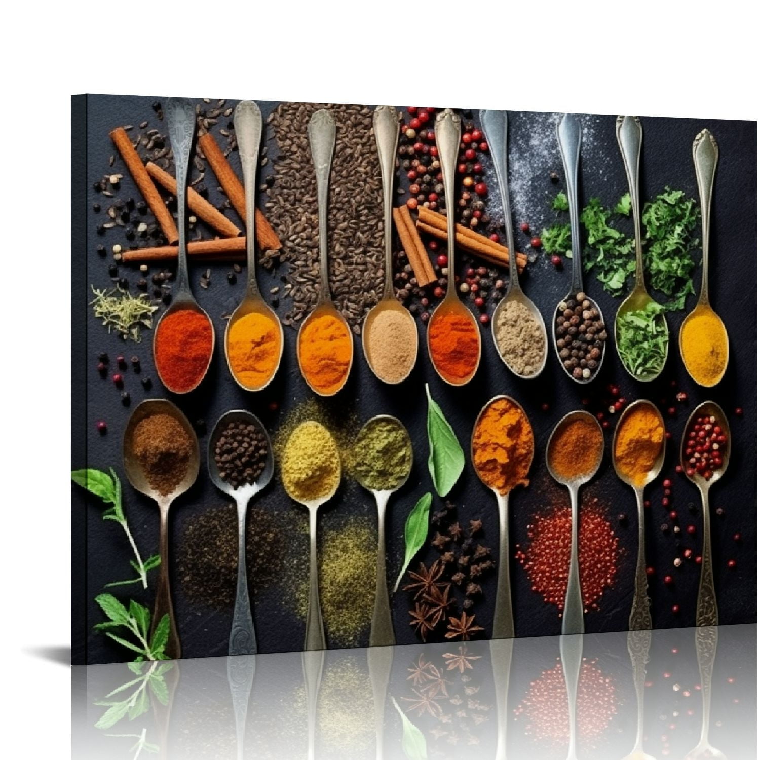 GOSMITH Kitchen Cooking Art Cereal Herbs and Spices Spoon Poster Wall ...