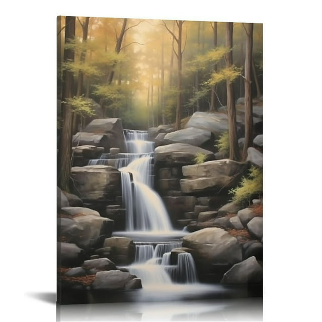 GOSMITH Landscape Forest Wall Art Canvas Nature Scenery Picture Forest ...
