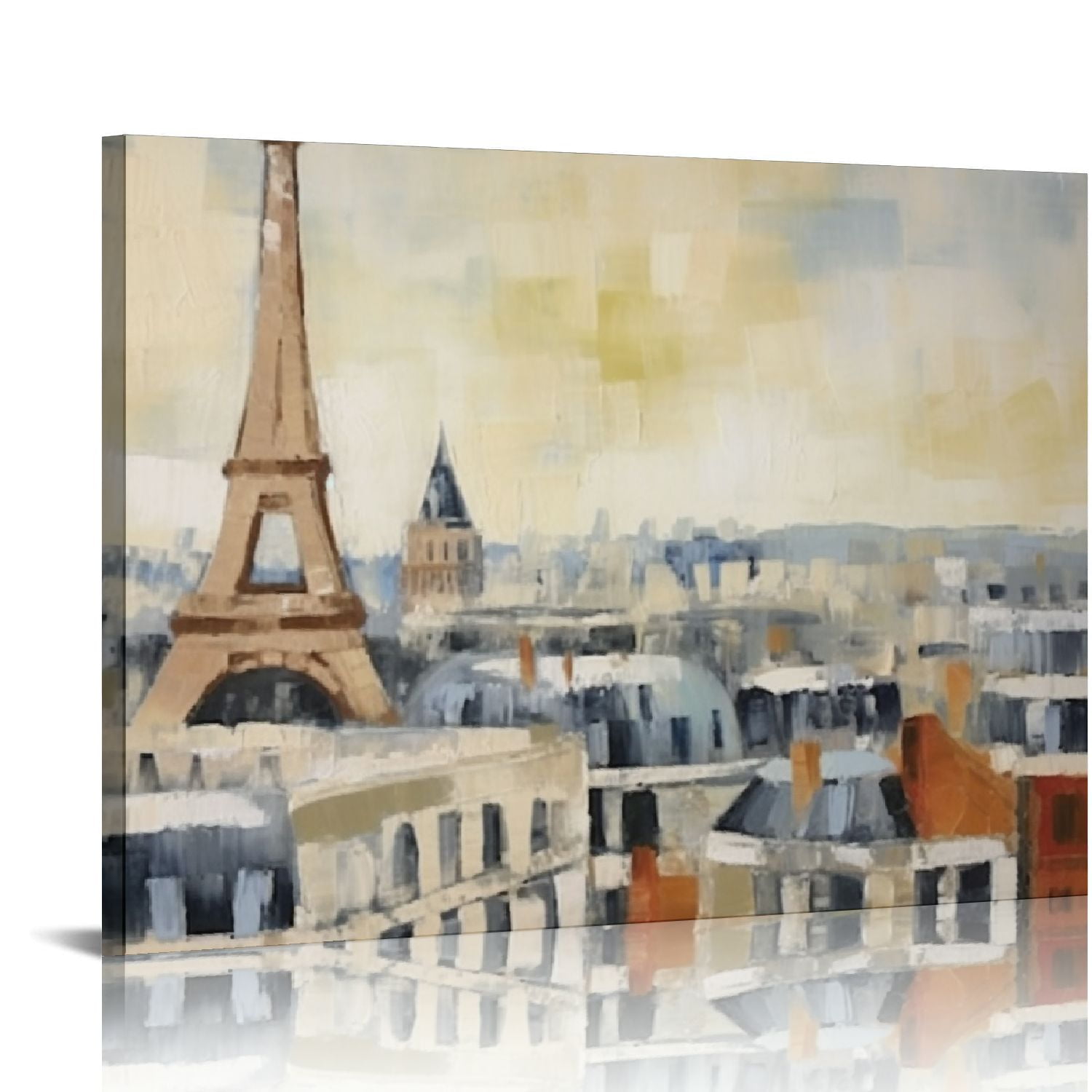 GOSMITH Landscape Wall Art Daylight Paris Tower View Painting Modern ...