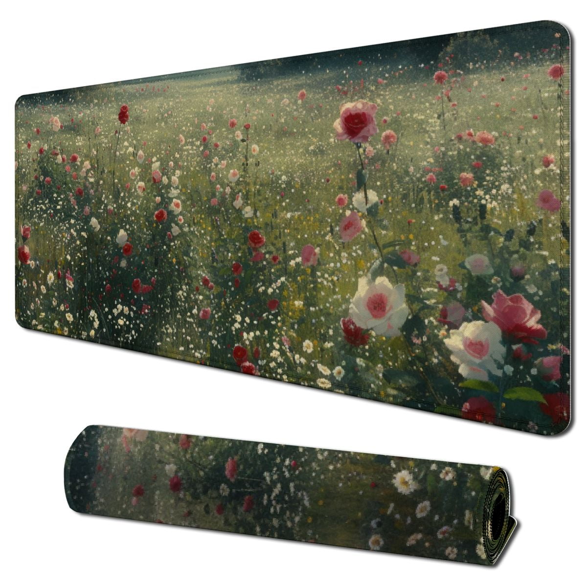 Leisuo Large Desk Mat A Painting of the Countryside at the Close Mouse ...
