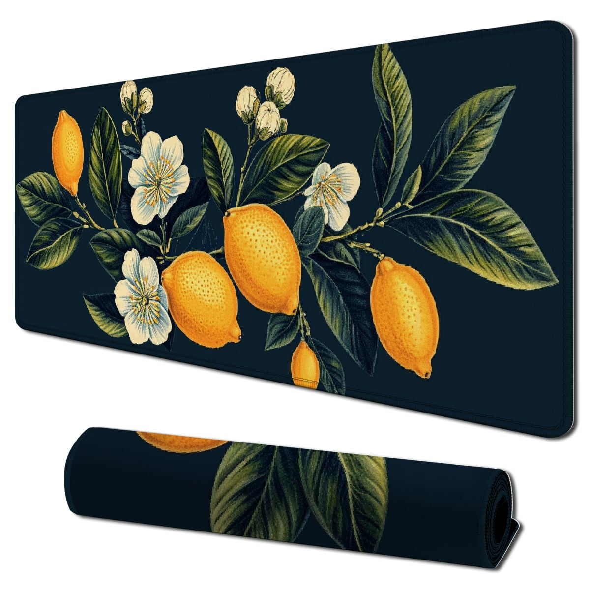 GOSMITH Lemon Fruits and Lemon Flowers on Branches Large Mouse Pad 31 ...
