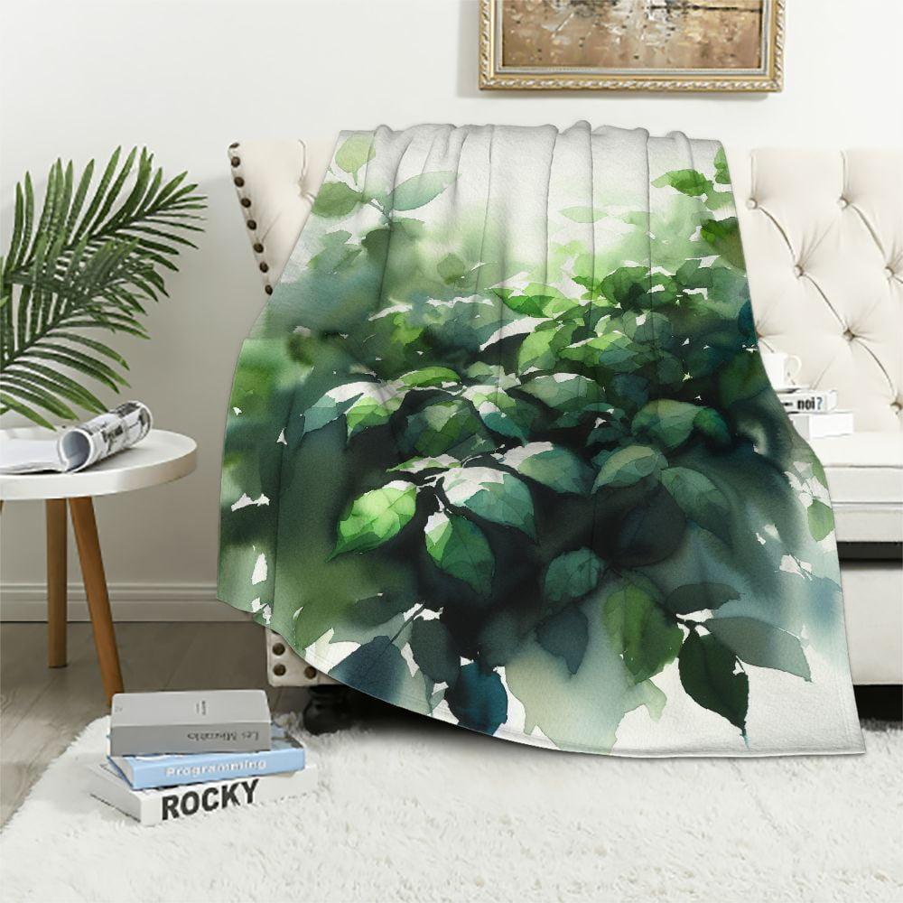 GOSMITH Lightweight Banana Leaves Watercolor Green Leaves Banana Tree ...