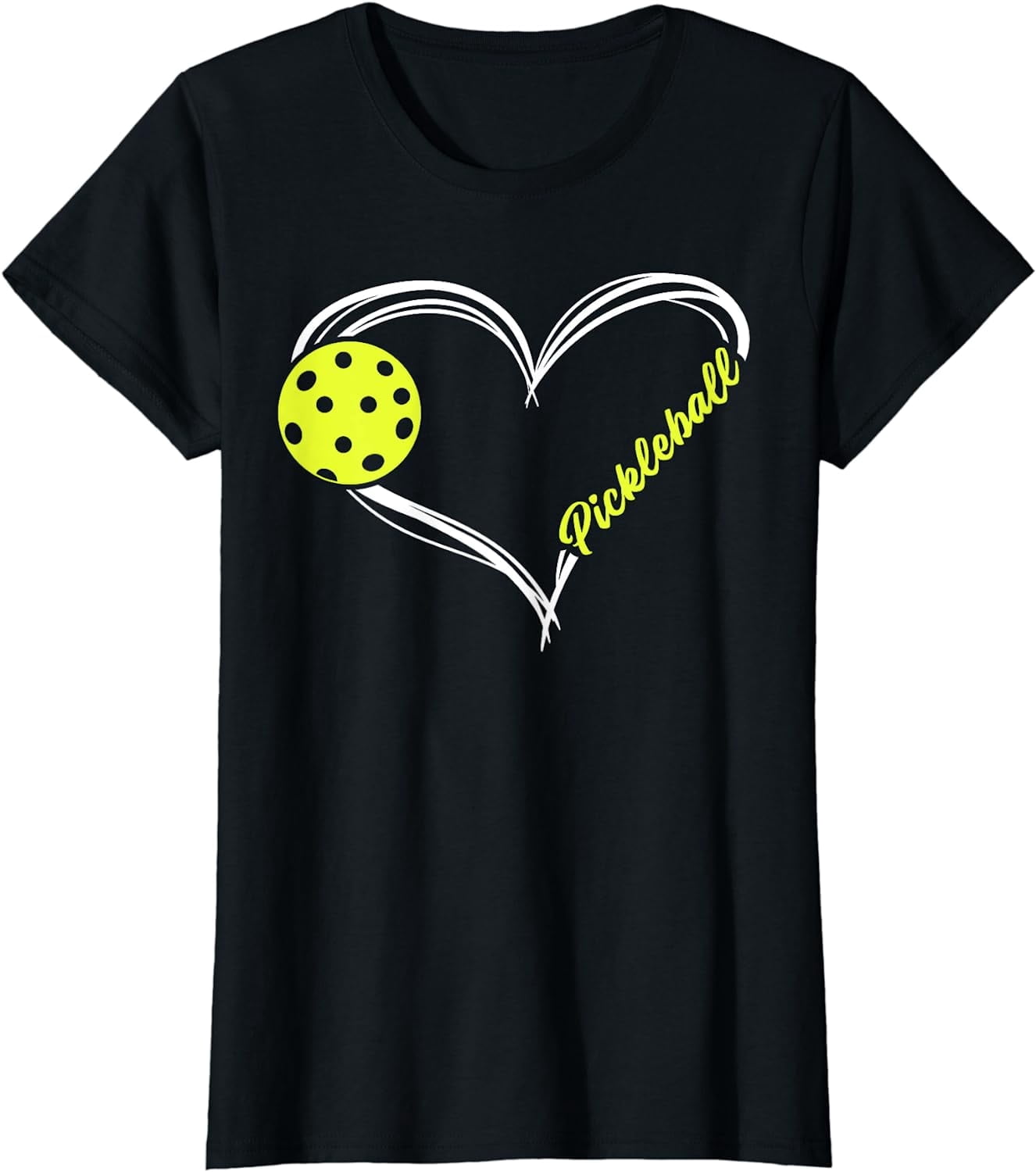 GOSMITH Love Pickleball Cute Pickleball Match I Love Pickleball T-Shirt 149703-black - Walmart.com