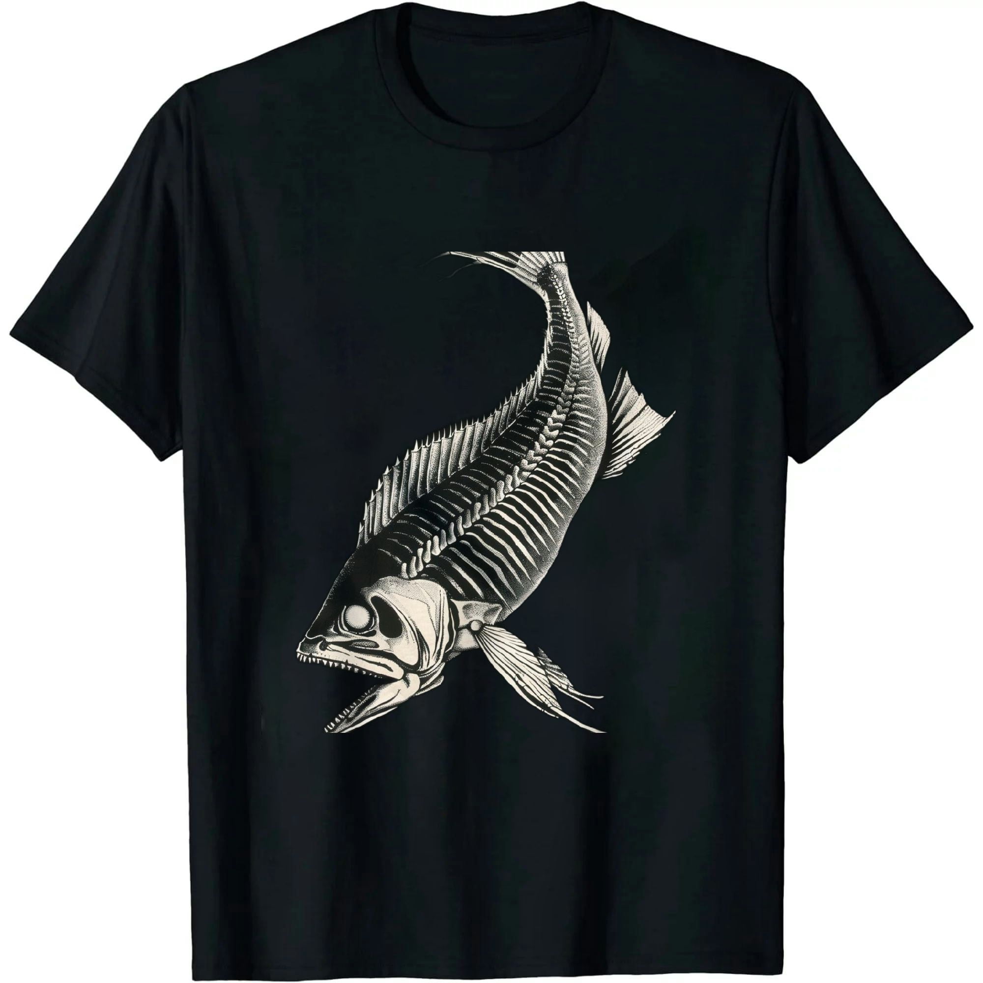 GOSMITH Marlin T-Shirt Bad To The Bone Marlin Fish Skeleton - Walmart.com
