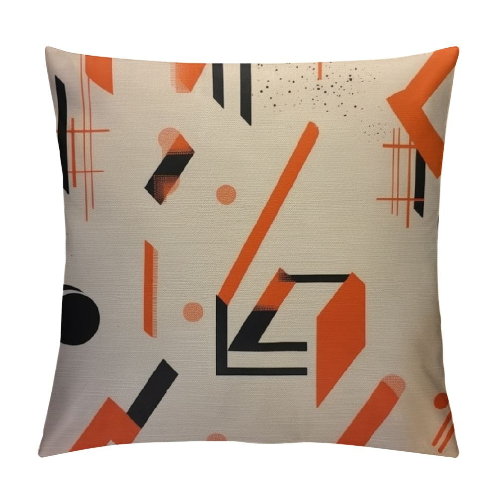 GOSMITH Memphis Style Geometric Throw Pillow Cover Abstract Hand Drawn ...