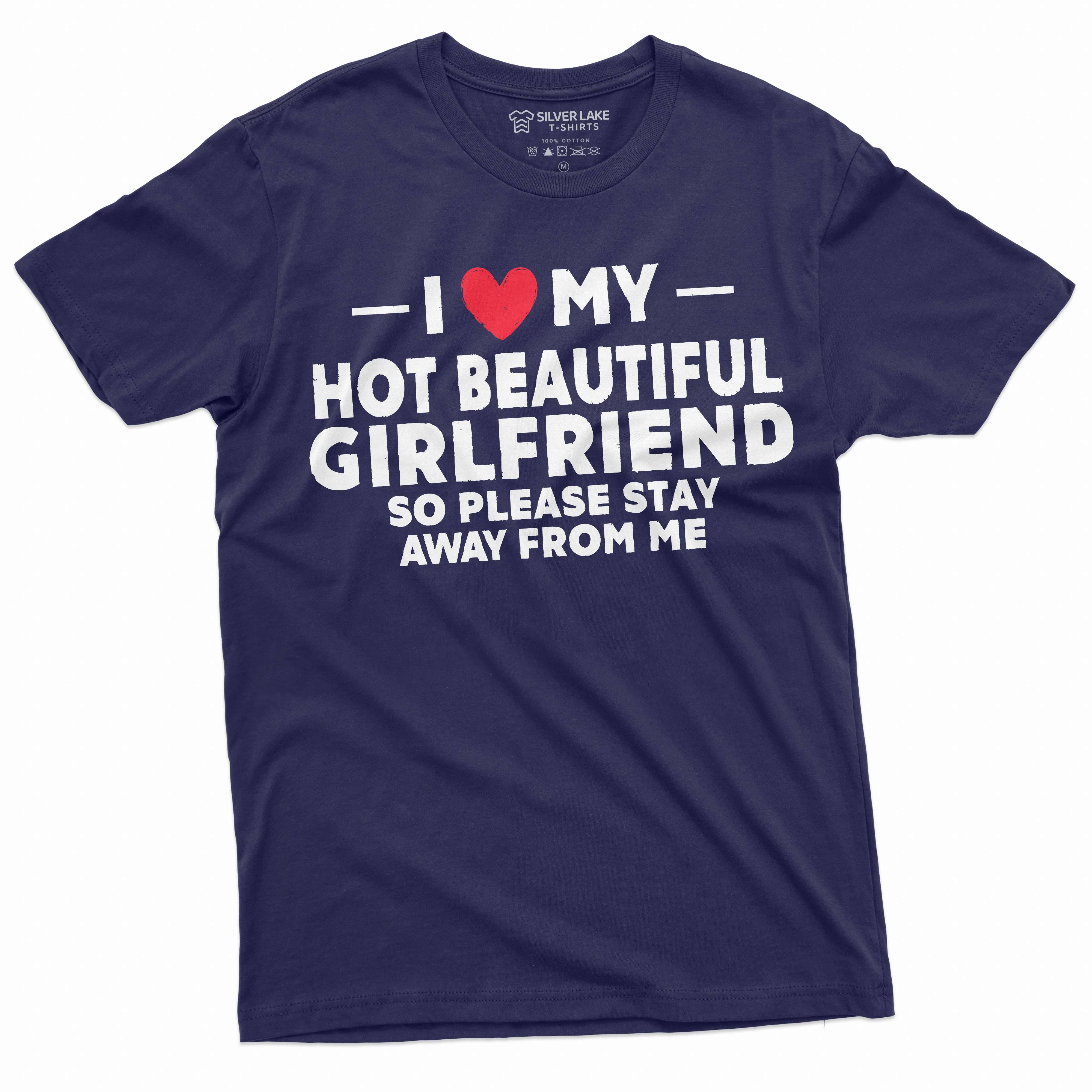 GOSMITH Men's I Love My Got Girlfriend T-Shirt Christmas Gift for ...