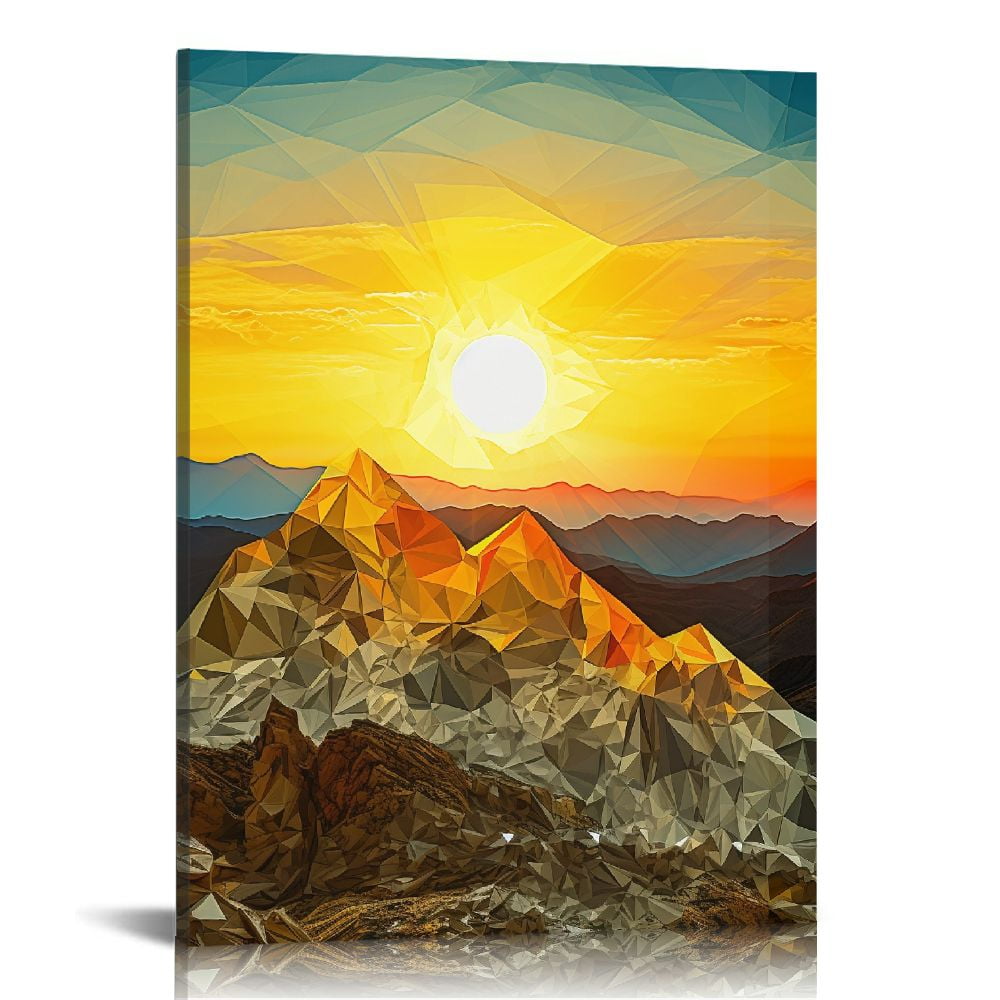 GOSMITH Mid Century Modern Sun Sea Canvas Wall Art Prints Painting ...