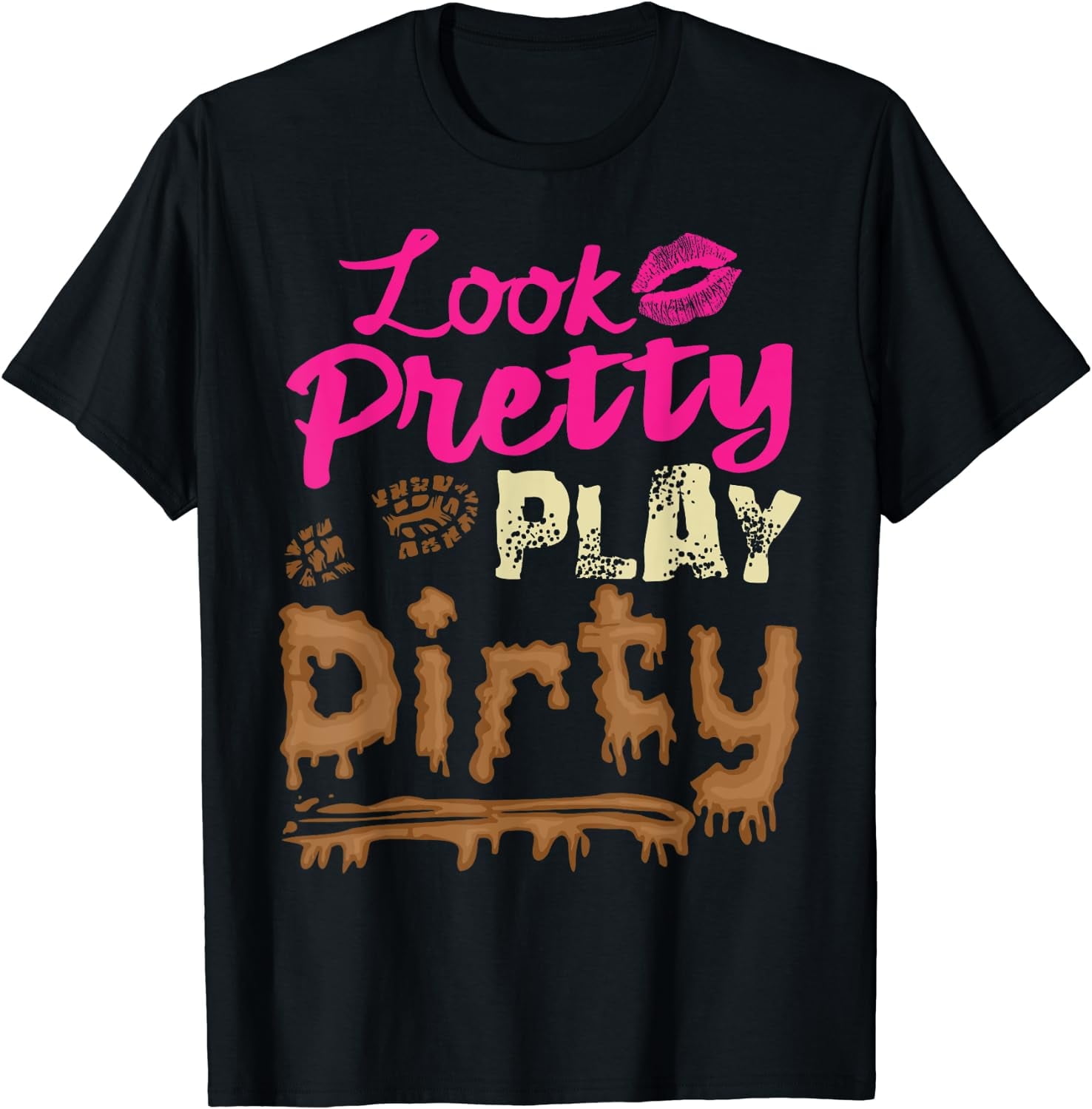 Leisuo Mud Run Princess Look Pretty Play Dirty Team Girls ATV T-Shirt ...