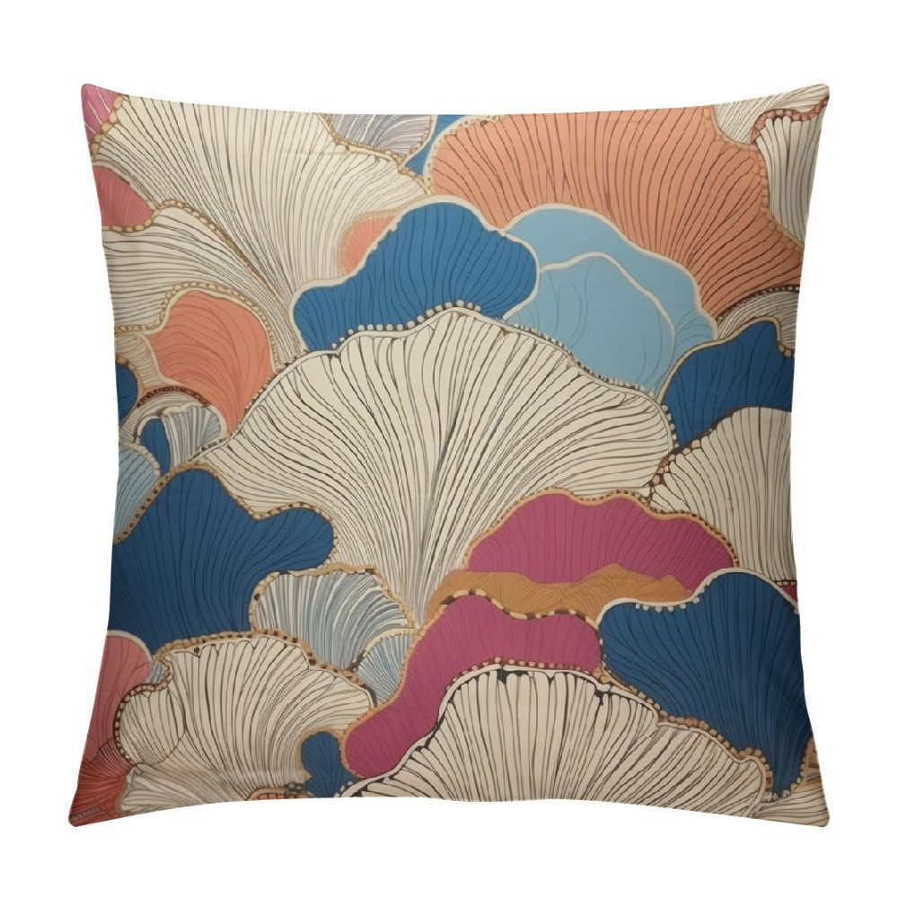 GOSMITH Mushrooms Decorative Pillow Covers Beautiful Graphic Pattern of ...