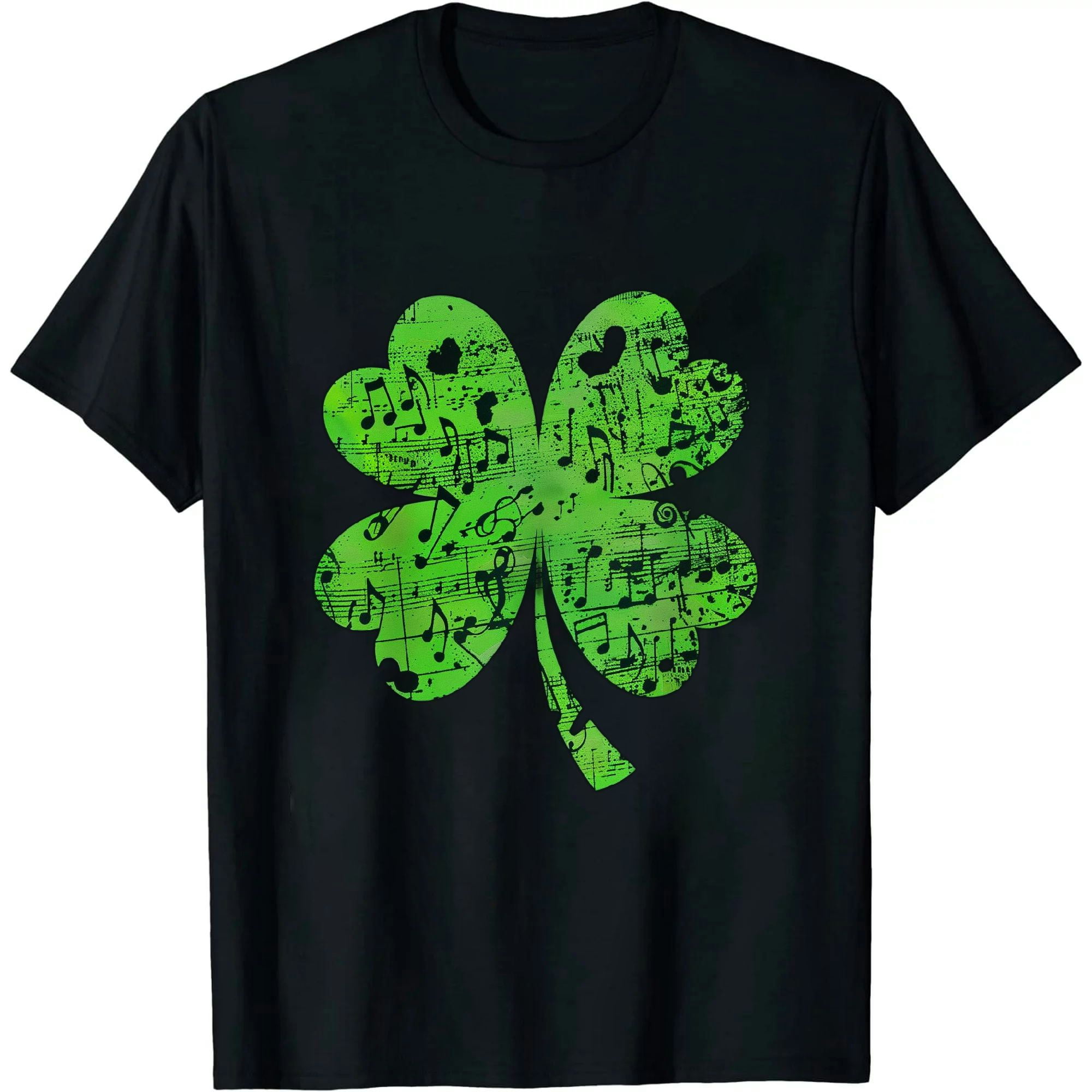 GOSMITH Music Notes Shamrock Clover Music Teacher St. Patricks Day T ...