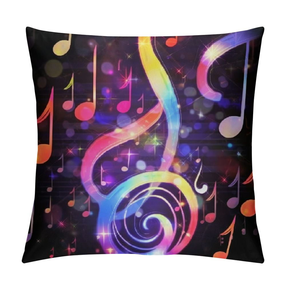 Leisuo Music-Themed Throw Pillow Covers for , , Throw Pillow Case with ...