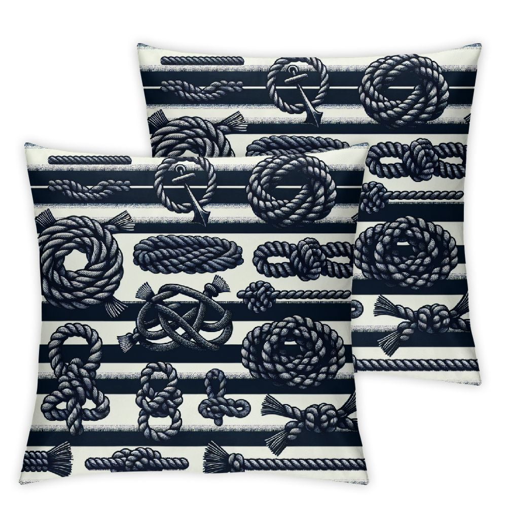 GOSMITH Nautical Theme Anchor 2-Piece Plush Pillowcase Set - Printed on ...