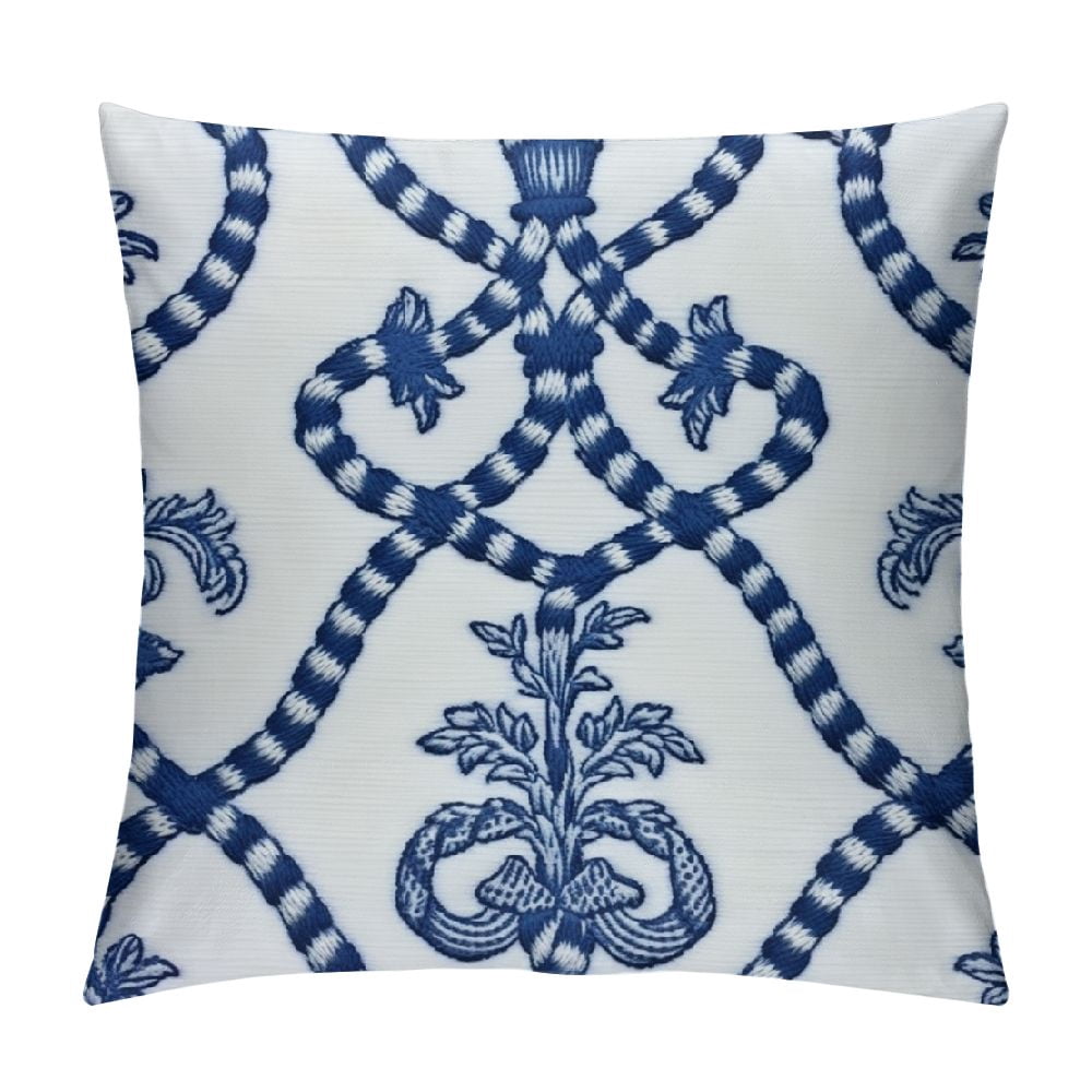 GOSMITH , Navy Blue Decorative Throw Pillows Covers Soft Comfy Plush ...