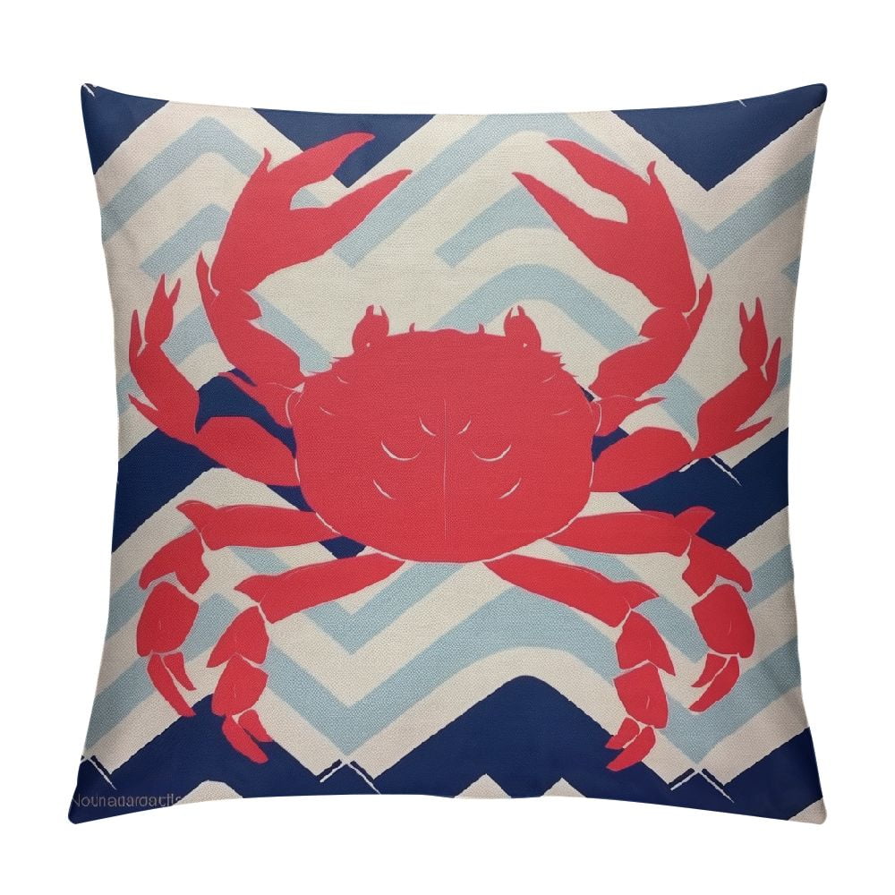 GOSMITH Navy Blue Sea Decor Pillow Covers Ocean Theme Turtle-Seahorse ...