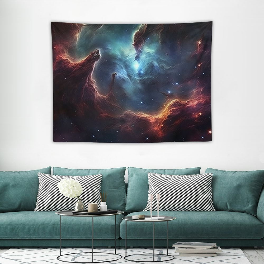GOSMITH Nebula Tapestry Wall Hanging Colorful Galaxy Tapestry ...