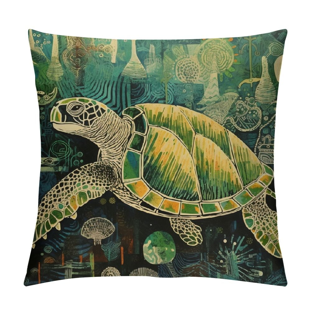 GOSMITH Ocean Theme Pillow Covers Beach Coastal Decor Outdoor Cushions ...