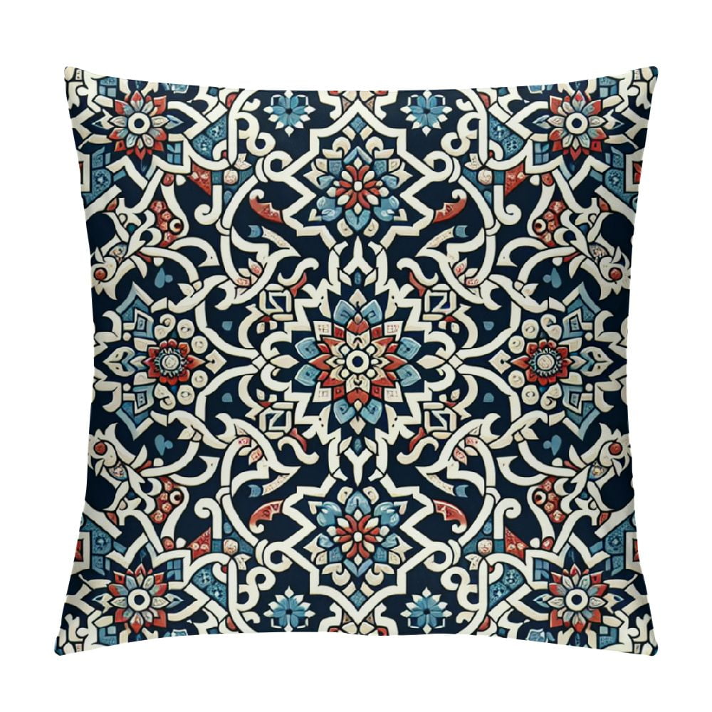 GOSMITH Orient Pillow Cushion Cover , Moroccan Floral Pattern Victorian ...