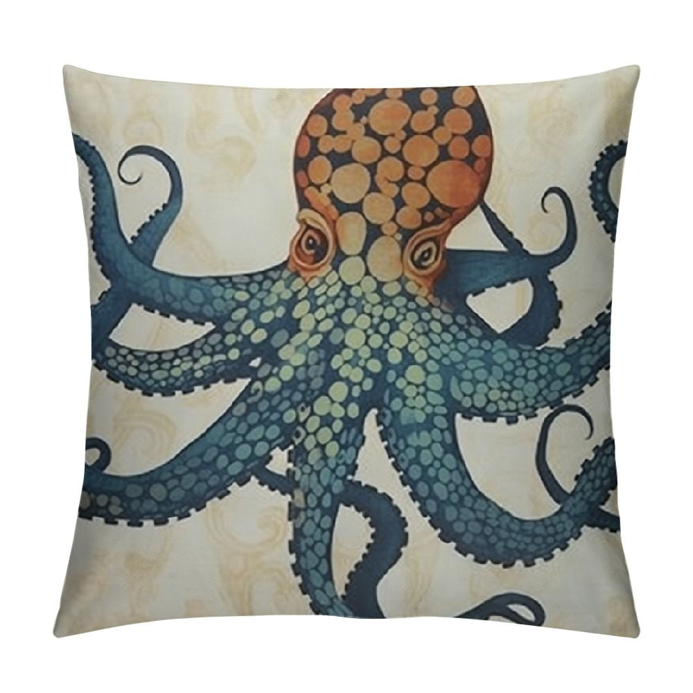 GOSMITH Pack of 4,Ink Painting Marine Octopus Squid Sea Animals ...